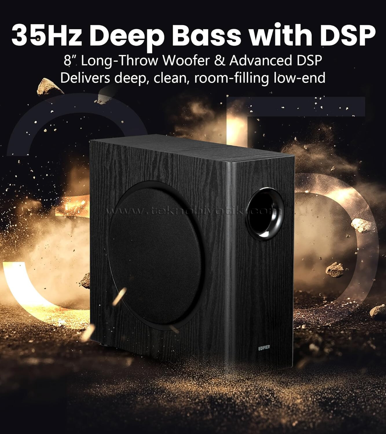 Edifier T5S Elektrikli Güçlendirilmiş Aktif Subwoofer - Hoparlör ...