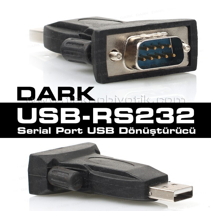 Dark USB 2.0 - RS232 Seri Port Dönüştürücü (DK-AC-USB2RS232) | Teknobiyotik