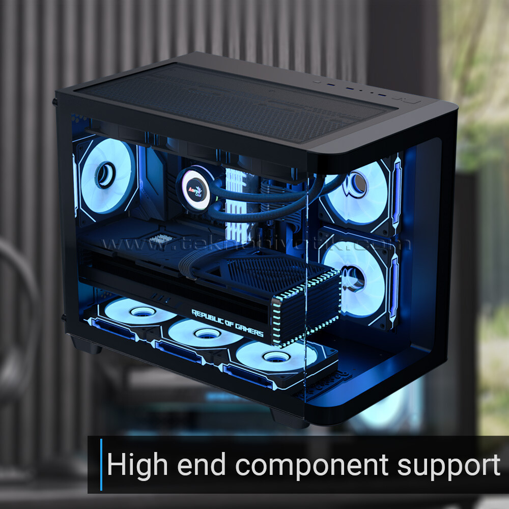 Aerocool P300C 3x12cm Mirror A-RGB Fanlı, Panoramik Tempered Panel ...